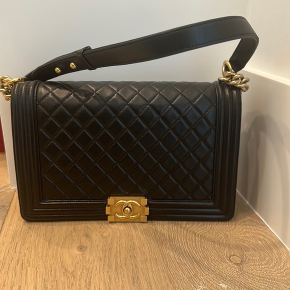 CHANEL | Bags | Chanel Large Boy Bag With Gold Hardware | Poshmark